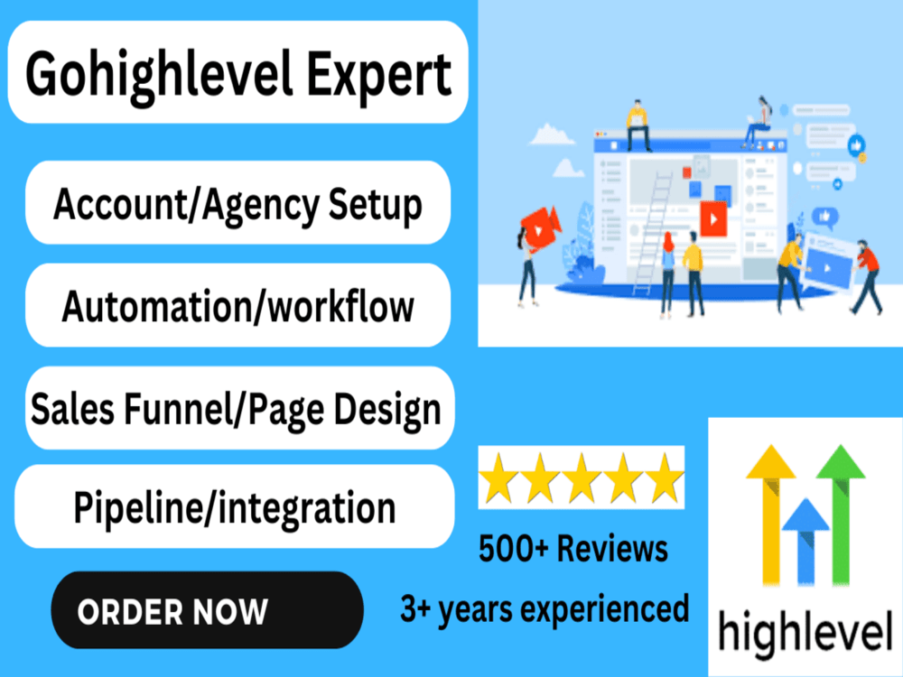 Highlevel/GoHighlevel Automation | CRM setup | Sales Funnel Design | Upwork