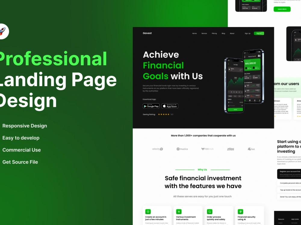 Professional landing page design for your brand | Upwork