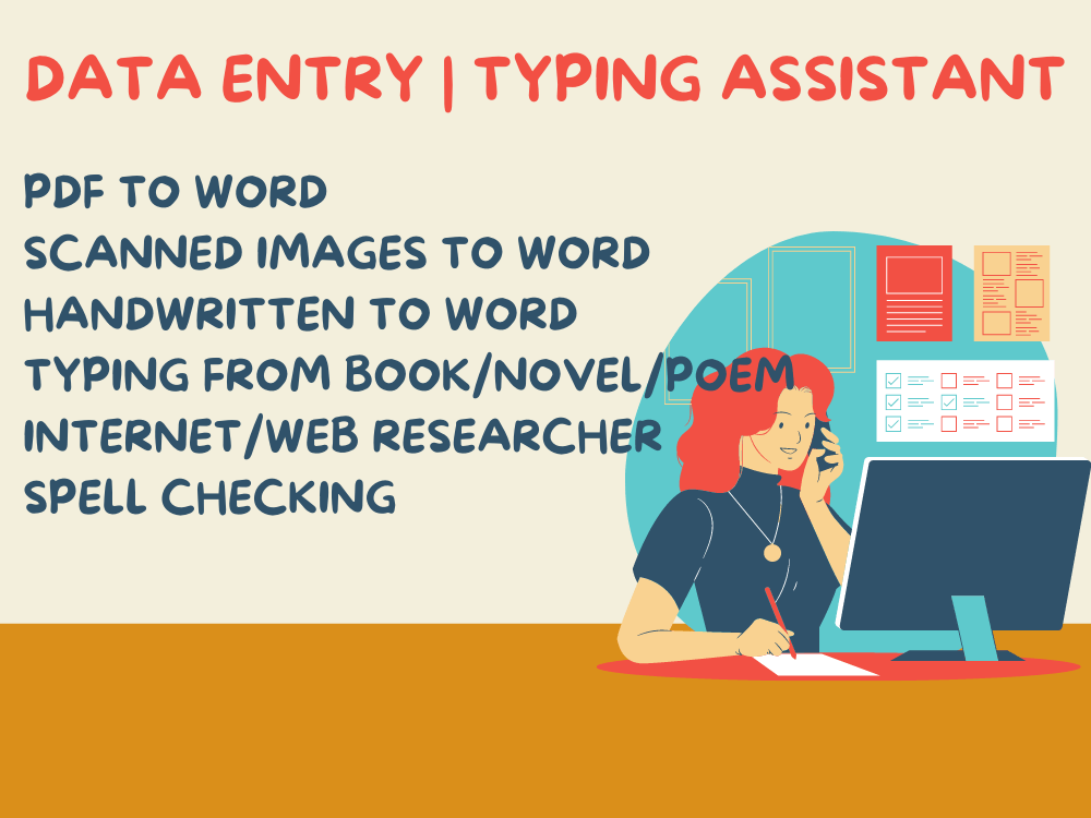 Accurate data entry, handwritten to MS word, PDF to Word & Excel ...