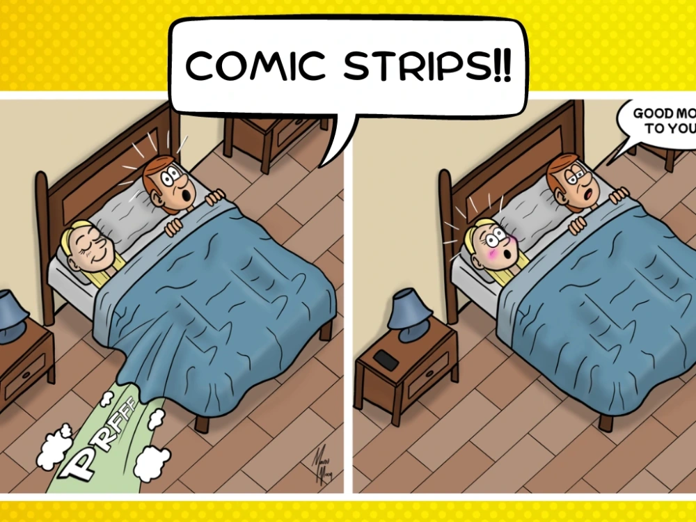 A humorous comic strip, webcomic or cartoon | Upwork
