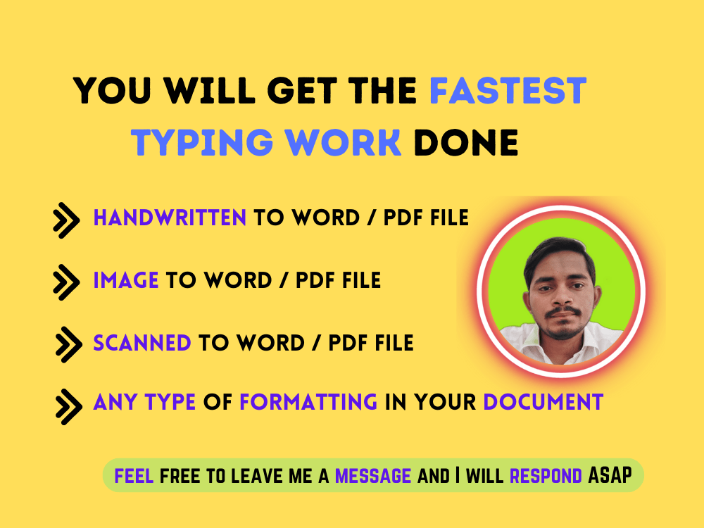 Fast and 100% accurate typing work | Upwork