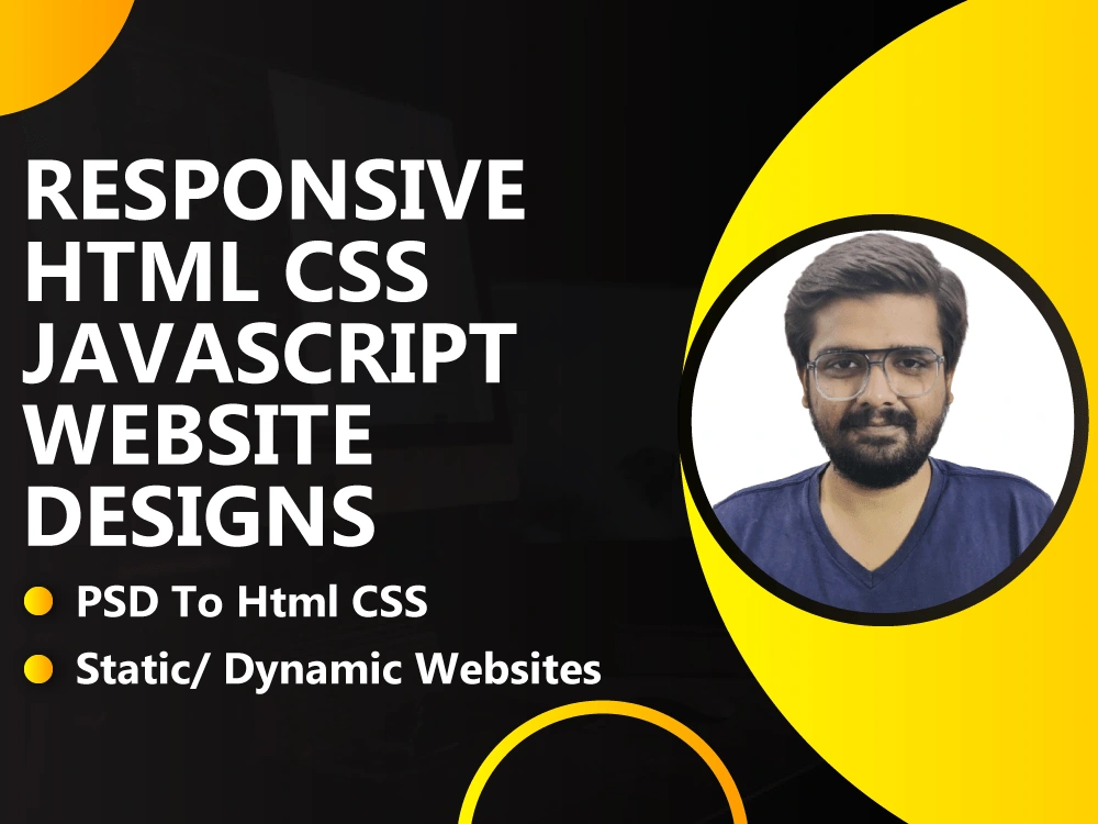 Responsive HTML CSS static & dynamic website from PSD, Figma & Xd designs | Upwork