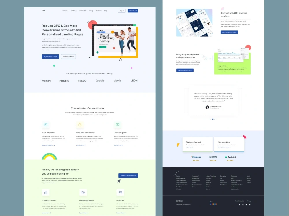 Creative & clean web UX/UI landing page design in figma | Upwork
