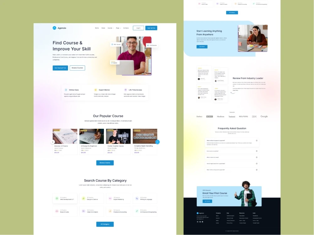Creative & clean web UX/UI landing page design in figma | Upwork