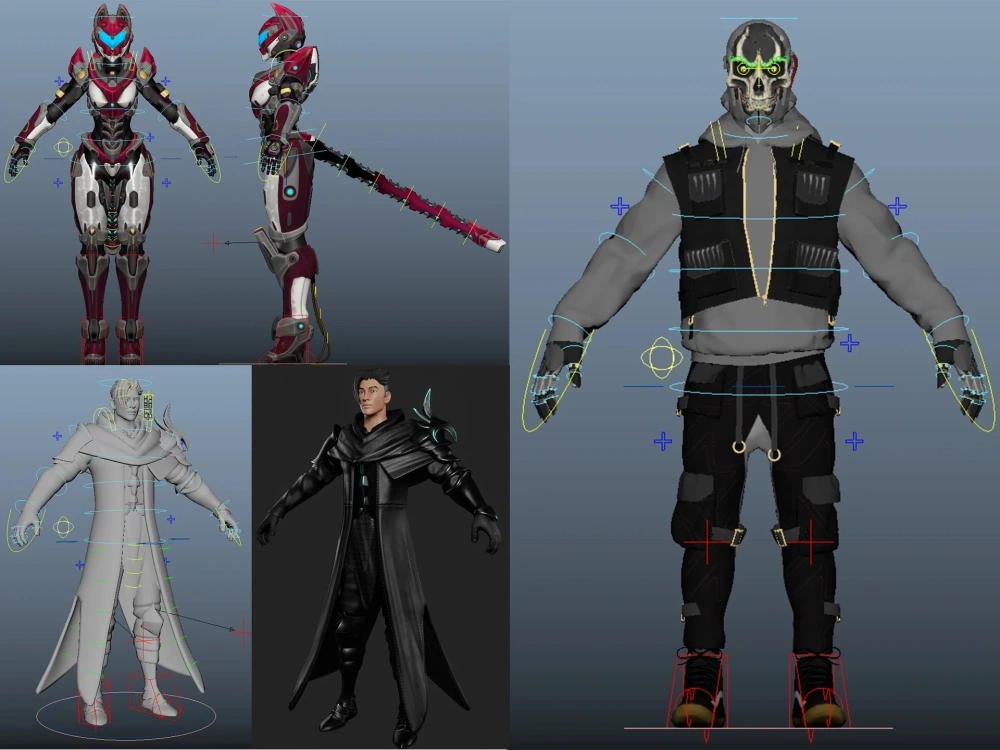 3D rig character in maya for unreal, unity, games, animation or mocap | Upwork