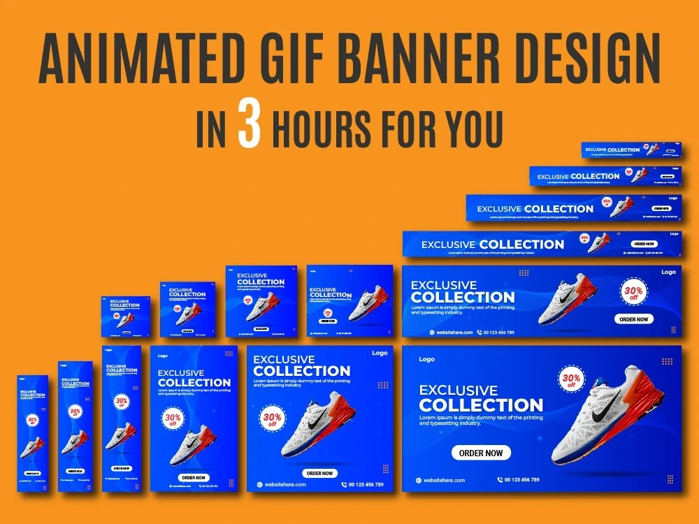 Animated banner, gif banner, 2d animation, web banner, HTML5 banner ...