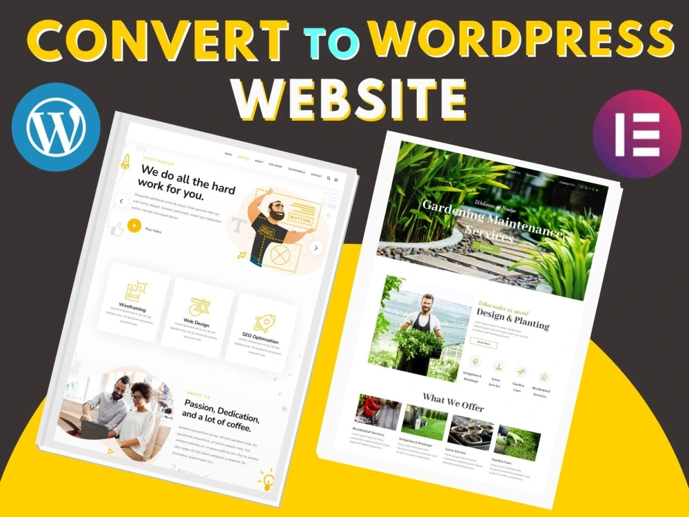Wordpress website by converting figma, psd, html, xd, wix to elementor pro | Upwork