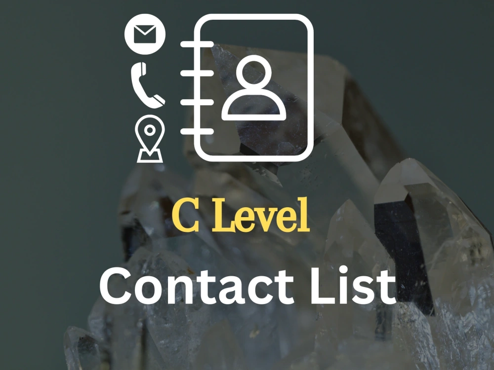 A list of c level contact in b2b market and data entry for you. | Upwork