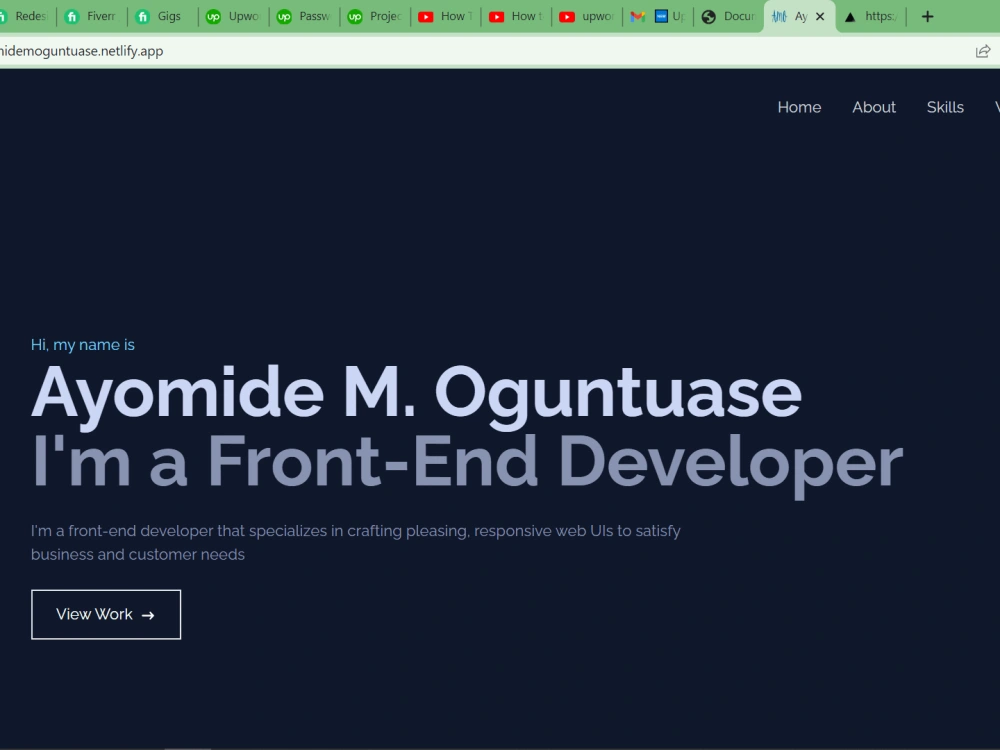 A React web app or site in Typescript, NextJS, Tailwind or ChakraUI | Upwork
