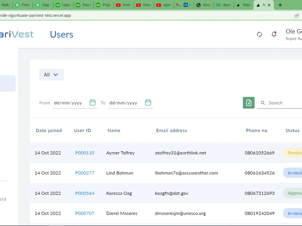 A React web app or site in Typescript, NextJS, Tailwind or ChakraUI | Upwork