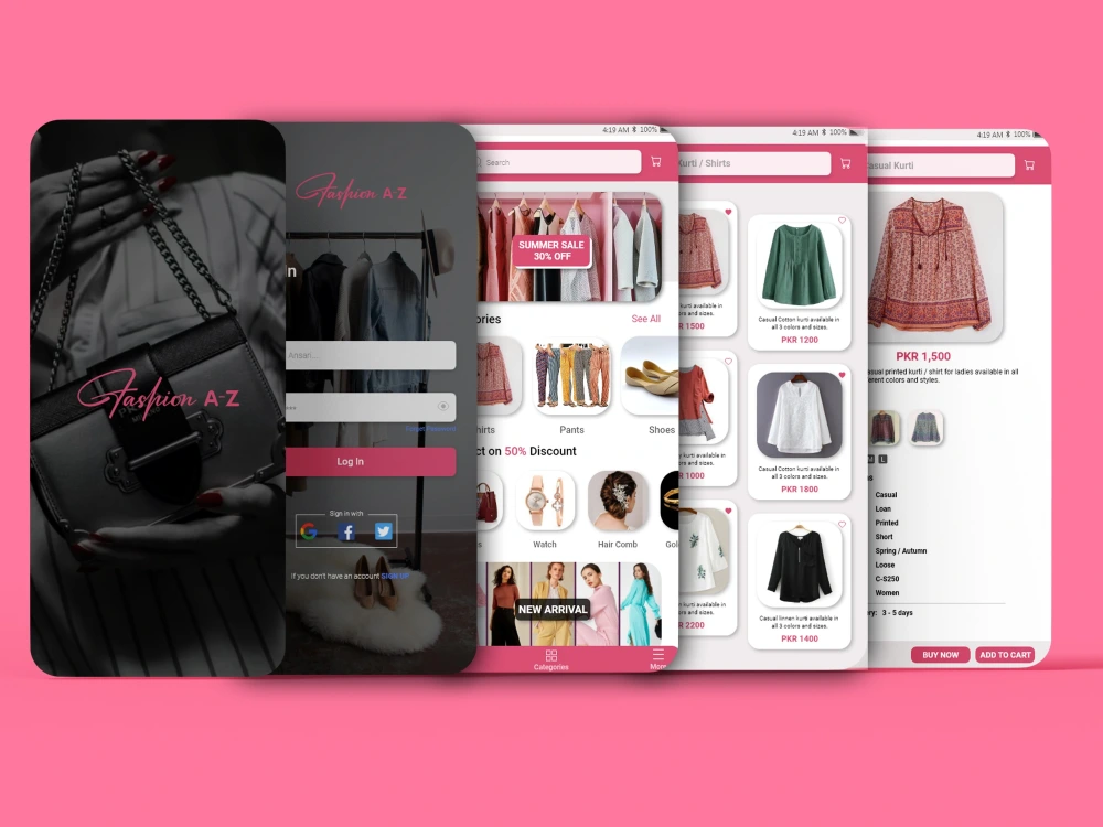 An e-commerce app interface with source file in XD | Upwork