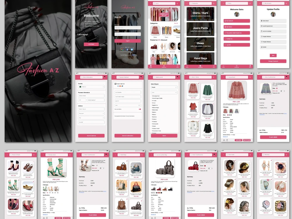 An e-commerce app interface with source file in XD | Upwork