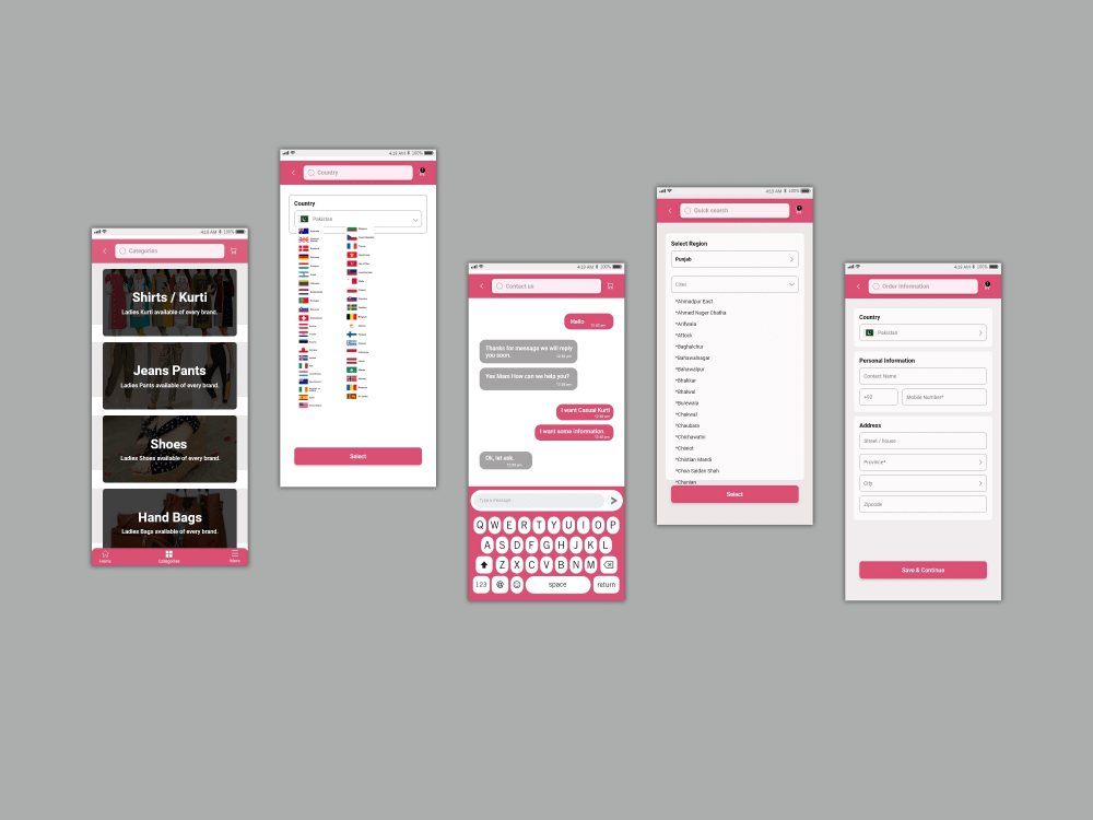 An e-commerce app interface with source file in XD | Upwork