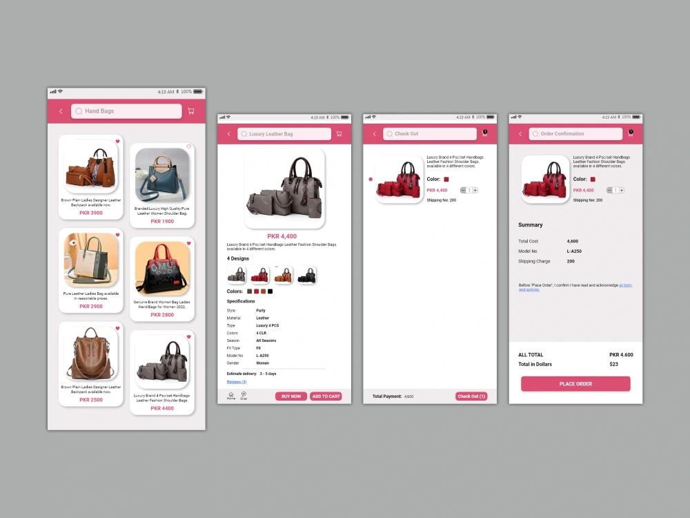 An e-commerce app interface with source file in XD | Upwork