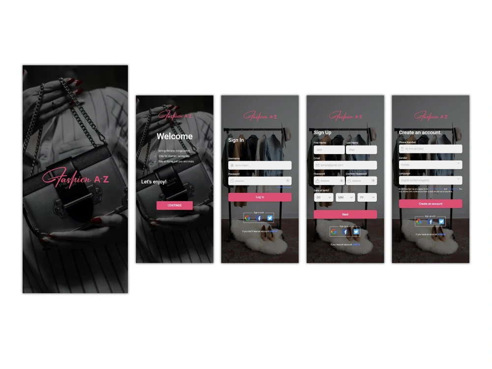 An e-commerce app interface with source file in XD | Upwork