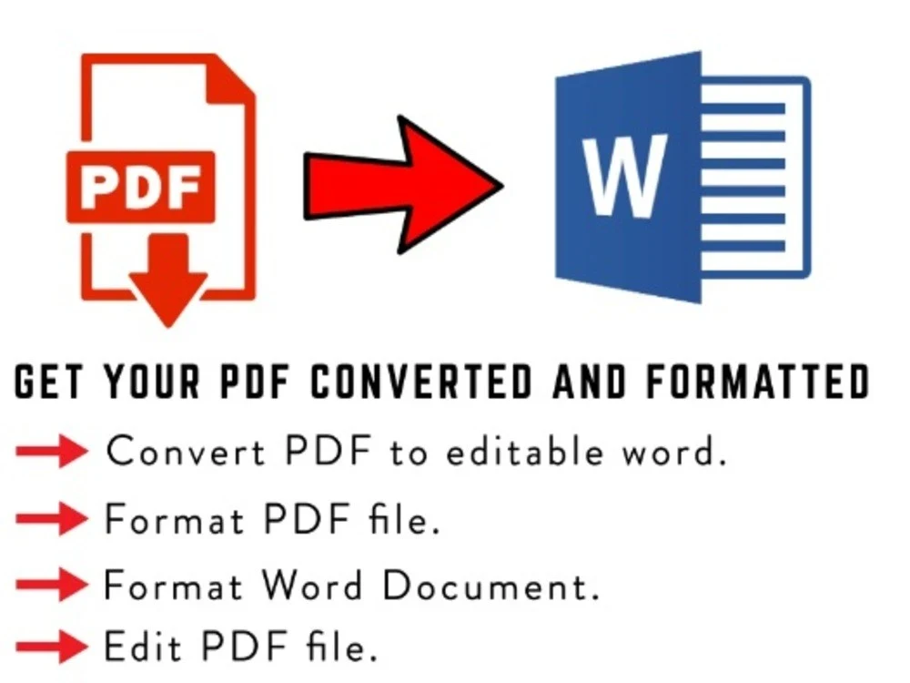 PDF/Image/Screenshot non-editable file converted in Word or Excel | Upwork