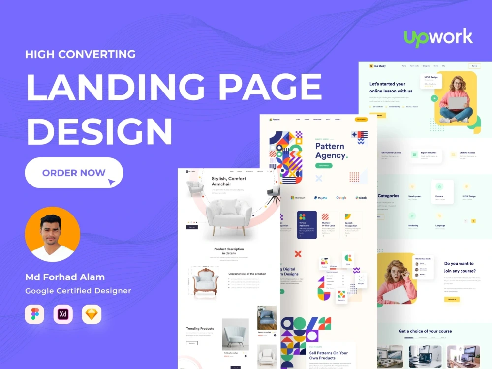 Website Landing Page Design in Figma | Upwork