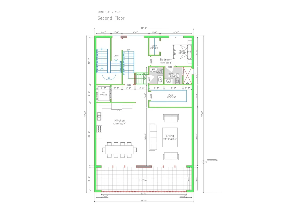 Architectural 2D drawing in cad | Upwork