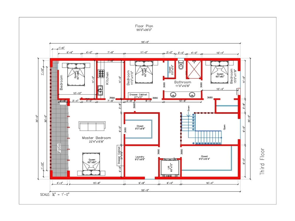 Architectural 2D drawing in cad | Upwork