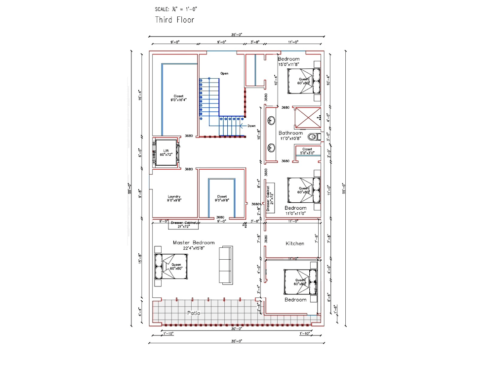Architectural 2D drawing in cad | Upwork
