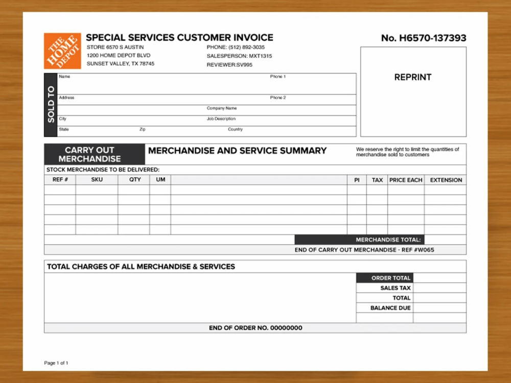 Invoice, Order Form Design with Fillable & Auto Calculated PDF Format ...