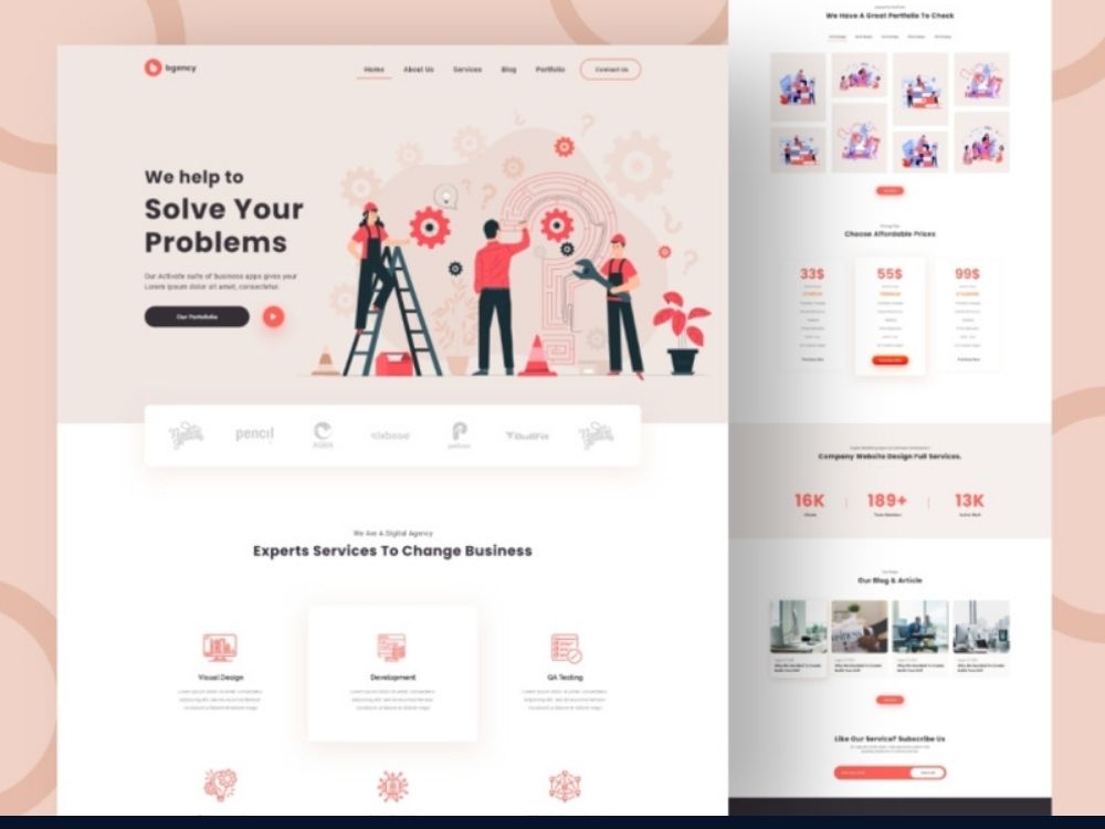 Responsive wordpress landing page design with elementor | Upwork
