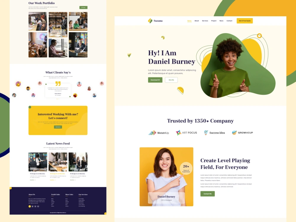 Professional Landing page design, Homepage, Website UIUX design in ...