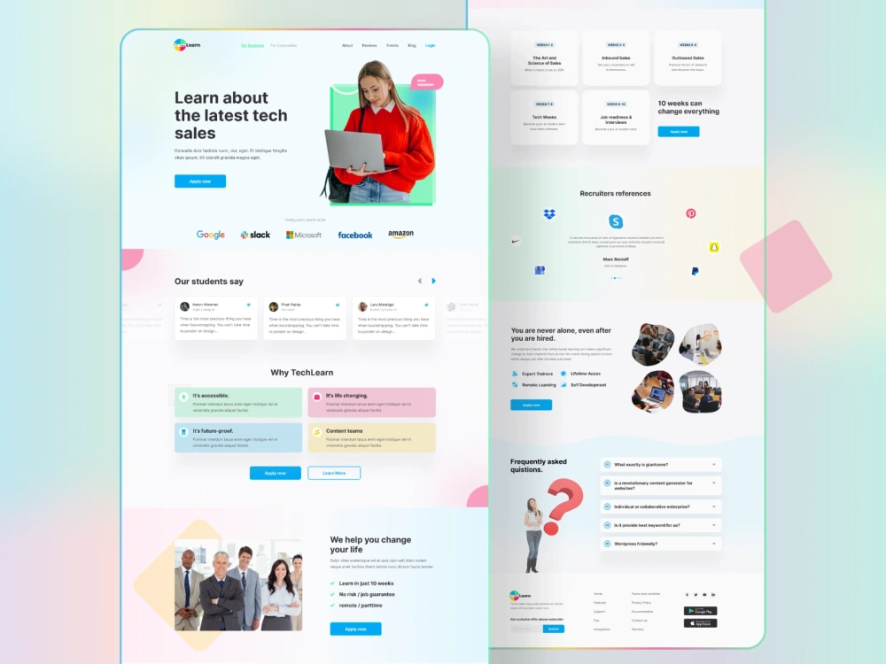 Professional Landing page design, Homepage, Website UIUX design in ...