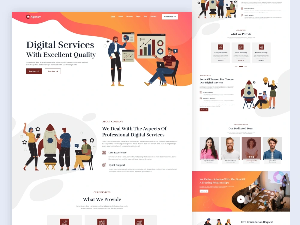 Professional Landing page design, Homepage, Website UIUX design in ...