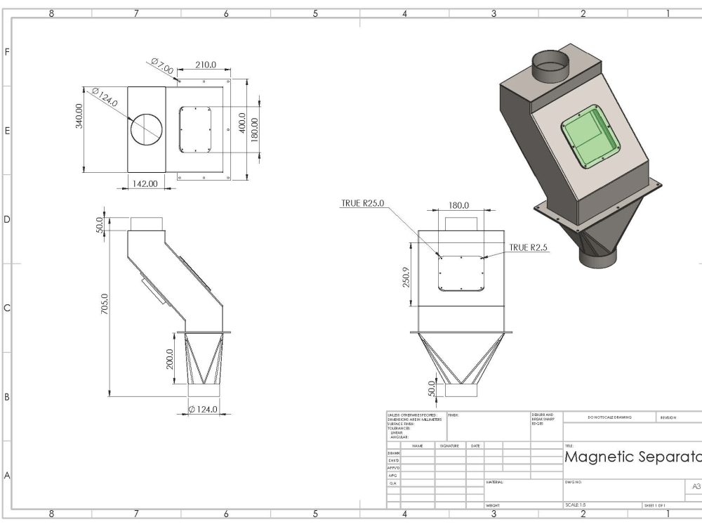 2d technical drawings with standard dimentions for manufacturing | Upwork