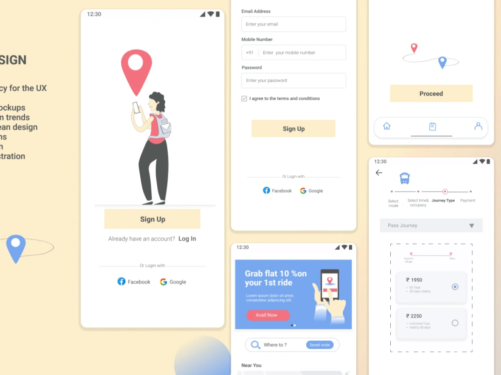 Mobile app and website design | Upwork
