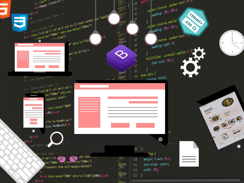 Responsive webpage with HTML, CSS, Bootstrap. | Upwork