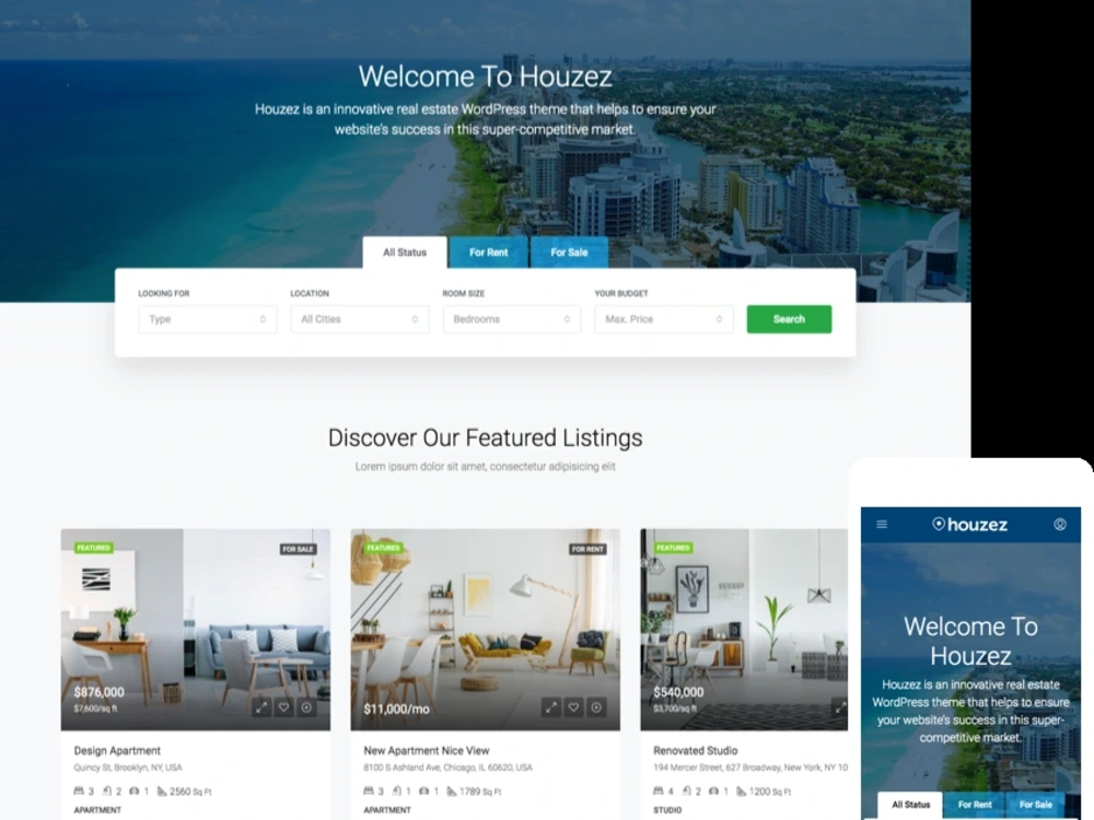 Houzez Theme Customization, Real Estate and Property Listing Website ...