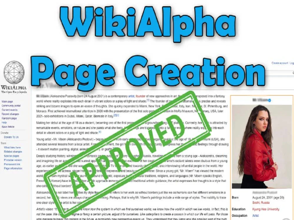Approved WikiAlpha, Wikigenius, Everybodywiki page for Personal or Company | Upwork