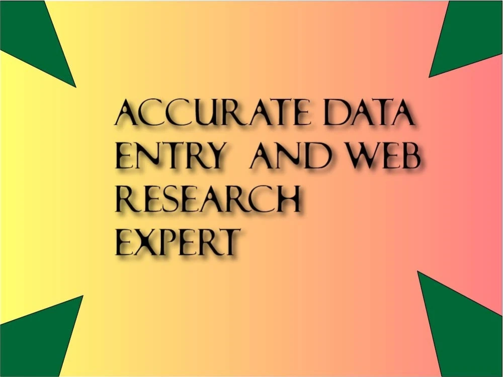 Accurate data entry and web research | Upwork