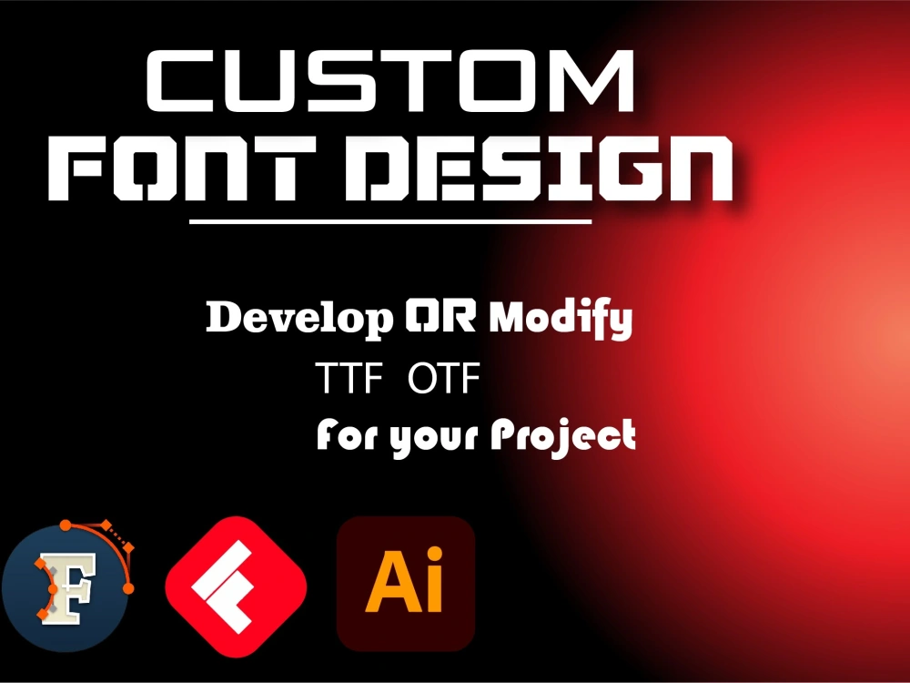 Custom font typography lettering font design ttf otf | Upwork