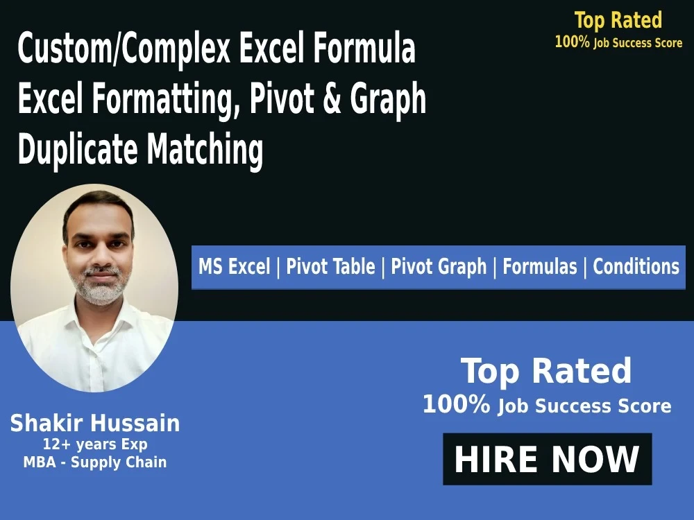 Custom EXCEL FORMULA and all you need in MICROSOFT EXCEL | Upwork