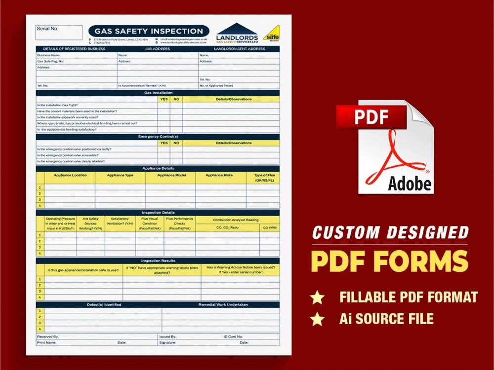 Design PDF Form or Document and make it fillable PDF format | Upwork