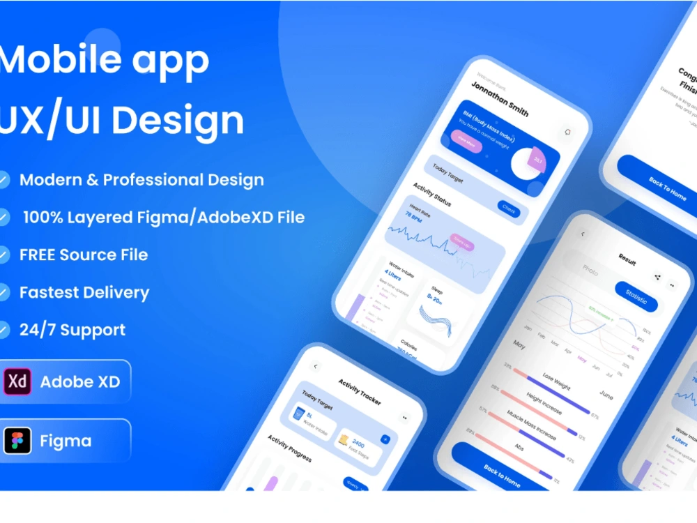 Design mobile app UX UI in adobe xd or figma | Upwork