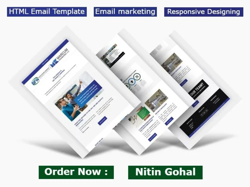 Amazing HTML design and responsive coding MailChimp/Klaviyo Email ...