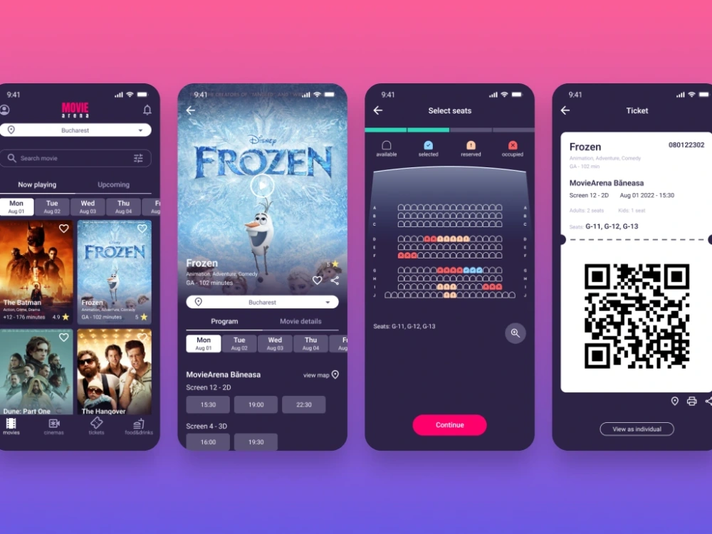 Booking app designed in Figma | Upwork