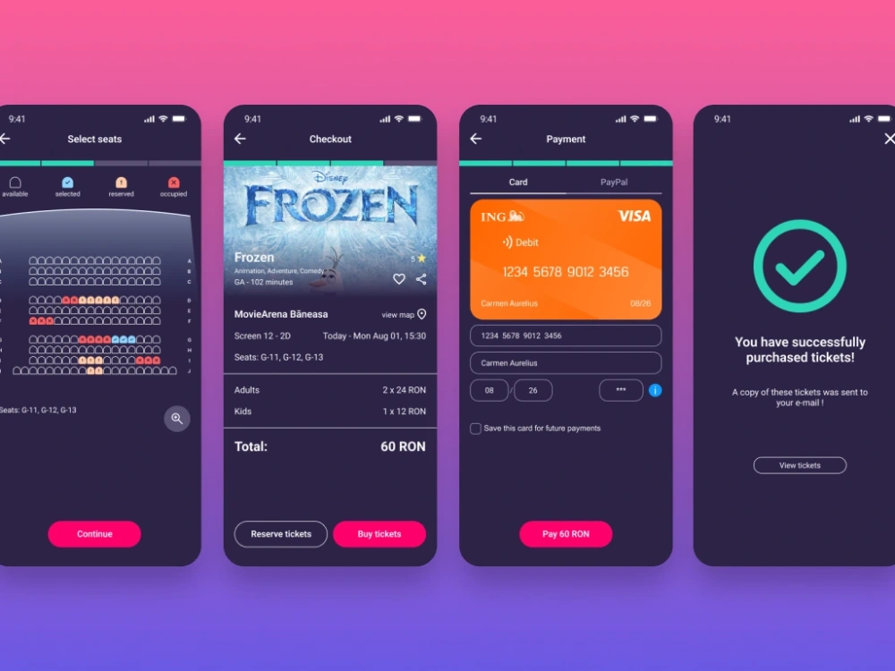 Booking app designed in Figma | Upwork