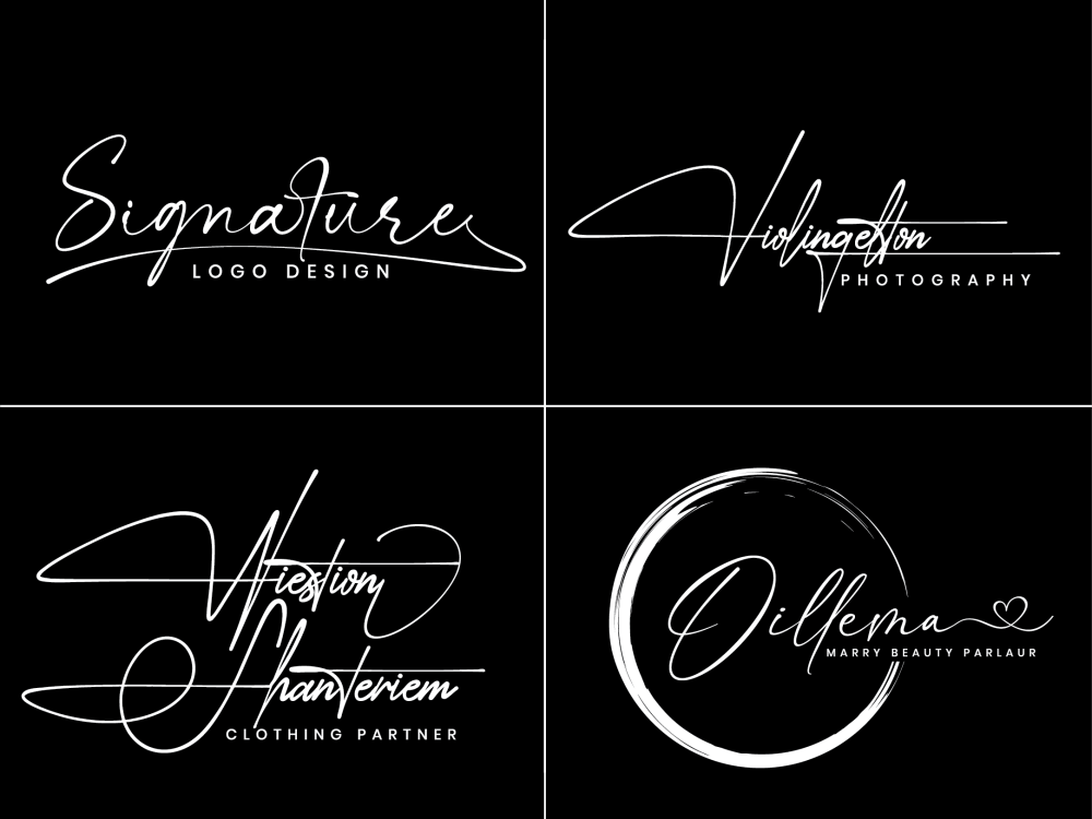 Signature, handwritten, scripted, cursive, handwriting logo design | Upwork