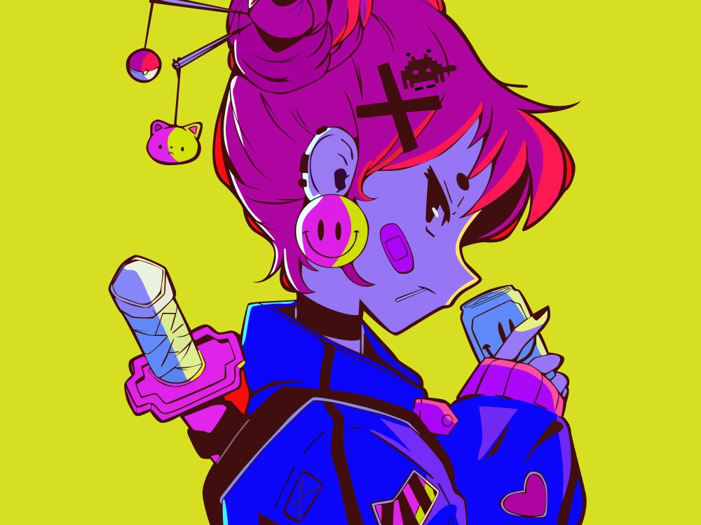 Anime character illustration anime oc fanart design | Upwork