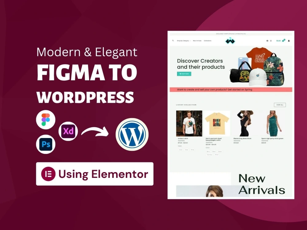 Figma/PSD/XD/Ai to WordPress Conversion using Elementor | Upwork