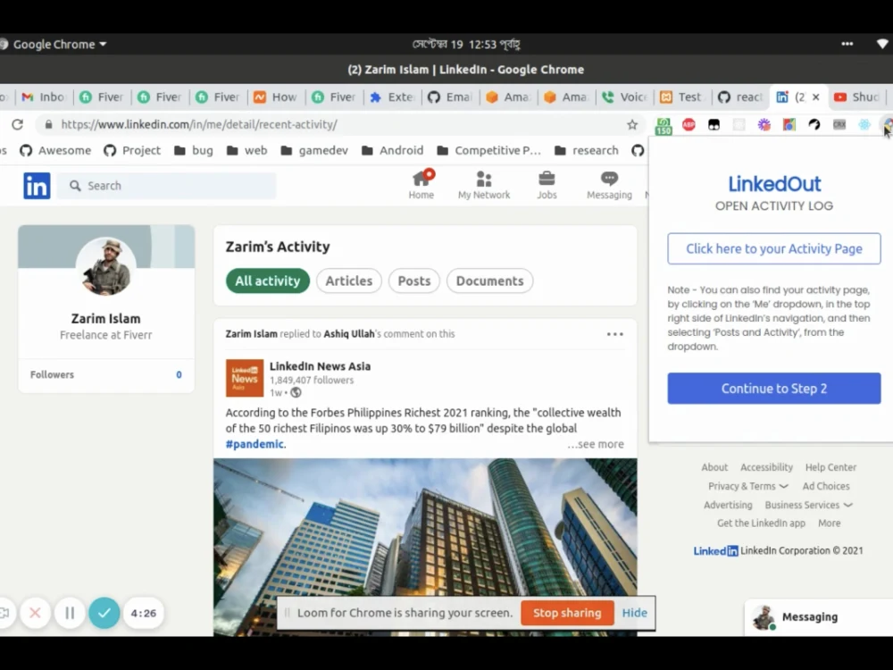Chrome Extension Built Using Reactjs Upwork