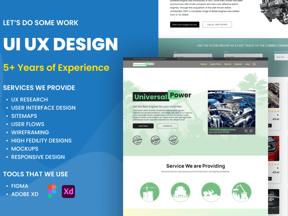 Unique and Responsive Website UI/UX Design in Figma or Adobe XD | Upwork