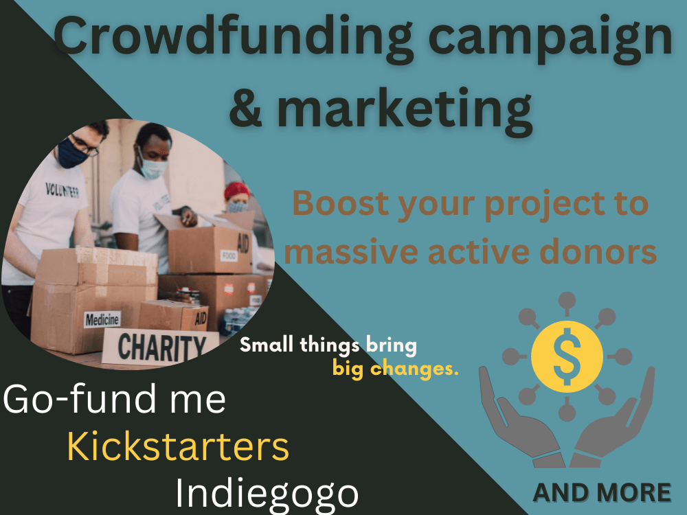 Massive crowdfunding donors, crowdfunding promotion and backers | Upwork