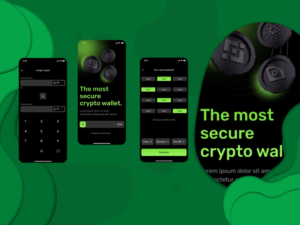 Crypto/blockchain/web3 website & landing page UI/UX design in Figma | Upwork