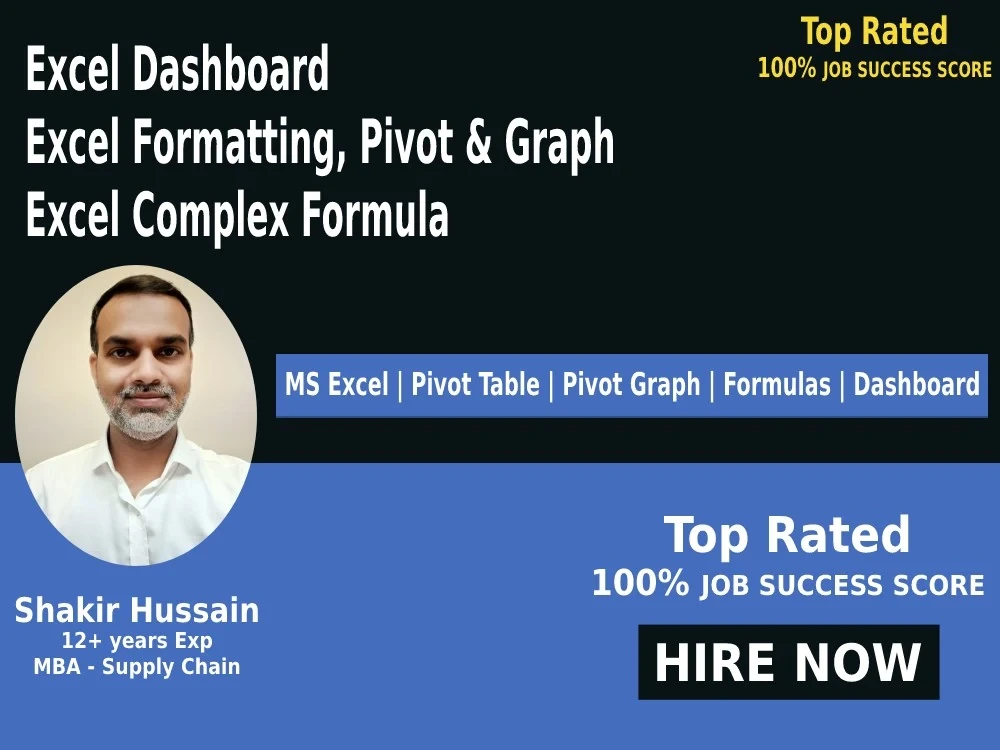 Excel Dashboard, Formatting, Pivot Table & Graph, Excel Complex ...